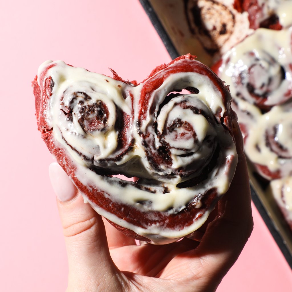 Valentine's Day Red Velvet Chocolate Buns