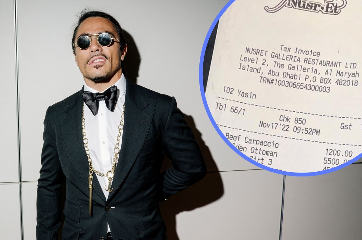 Salt Bae shares £130,000 receipt for customer meal - and people are ...