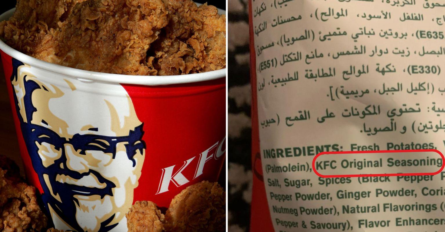KFC's secret recipe 'rumbled' on back of Lays crisp packet
